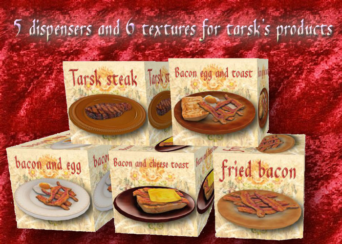 Second Life Marketplace - Pack of dispensers and textures for tarsk ...
