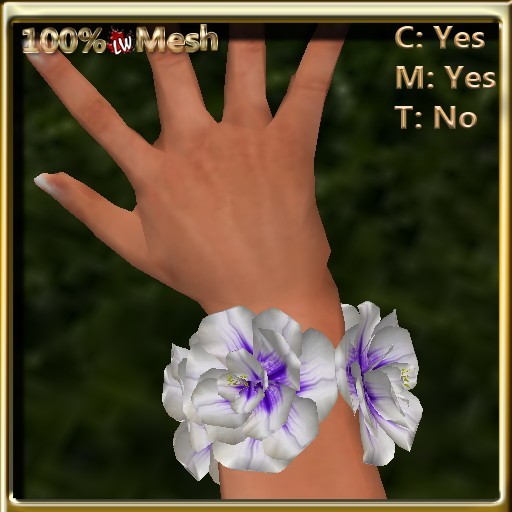 Second Life Marketplace - LW_RoseBracelet_White3