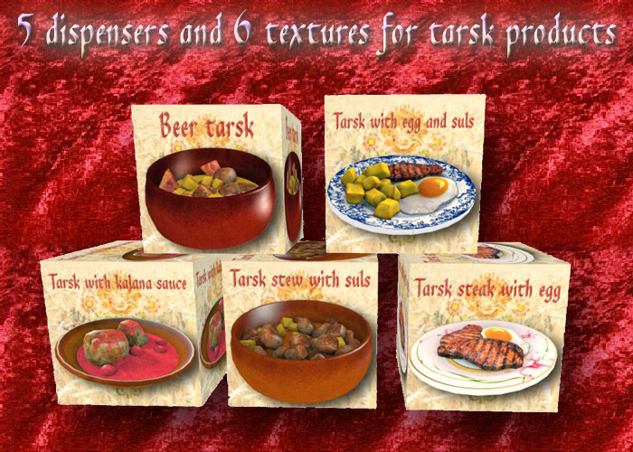Second Life Marketplace - Pack of dispensers and textures for tarsk ...