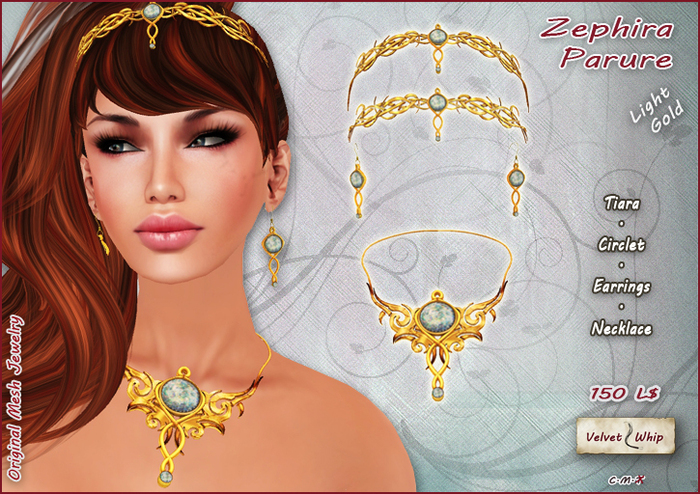 Second Life Marketplace - [V/W] Zephira Parure Light Gold - Original ...