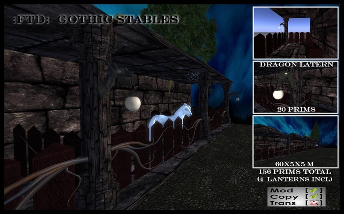 Second Life Marketplace - .:FTD:. Gothic Stables