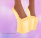 Second Life Marketplace - Yellow Heelless Wedges (for SLINK Medium Feet)