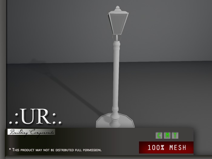 Second Life Marketplace - .:UR:. Film Noir Lamp Post - II (full perm mesh)