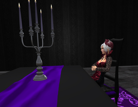 Second Life Marketplace - Gothic Dining Room for Four in Purple ...