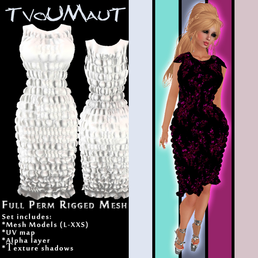 Second Life Marketplace - Wrinkled dress (Full Perm/Rigged Mesh)