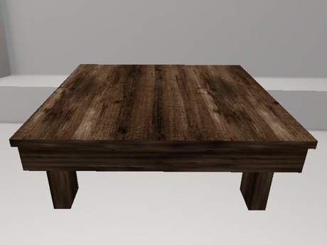 Second Life Marketplace - Mesh Oak Wood Coffee Table