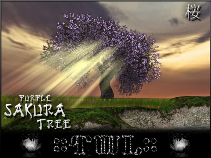 Second Life Marketplace - Purple Cherry Blossom Sakura Tree - 2 Prim ...