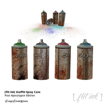 Second Life Marketplace - [flit ink] Graffiti Spray Cans Post ...