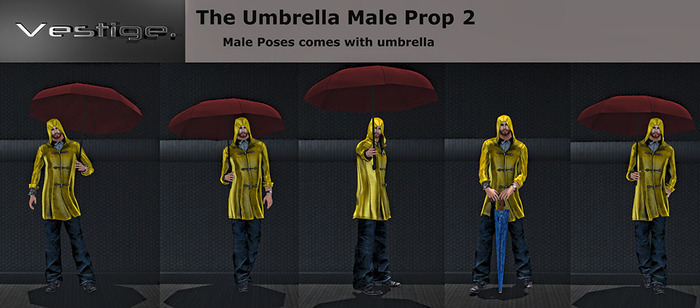 Second Life Marketplace - Vestige The Umbrella Male Prop 2