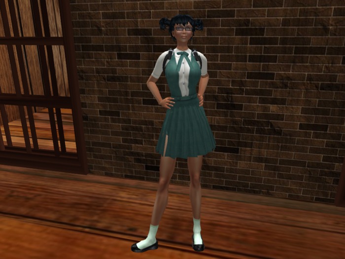 Second Life Marketplace - Girls School Uniform Green