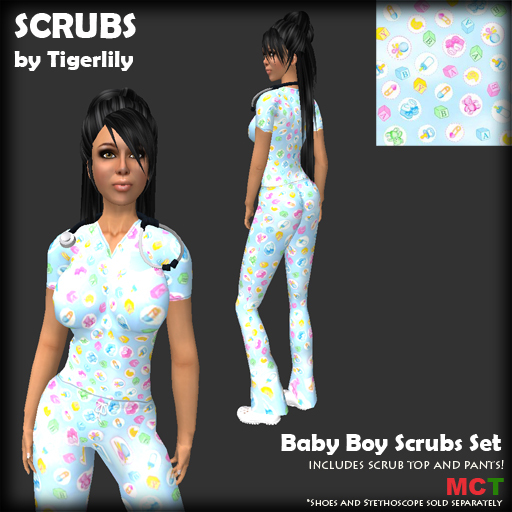 Second Life Marketplace - *SCRUBS* Baby Boy Scrubs Set