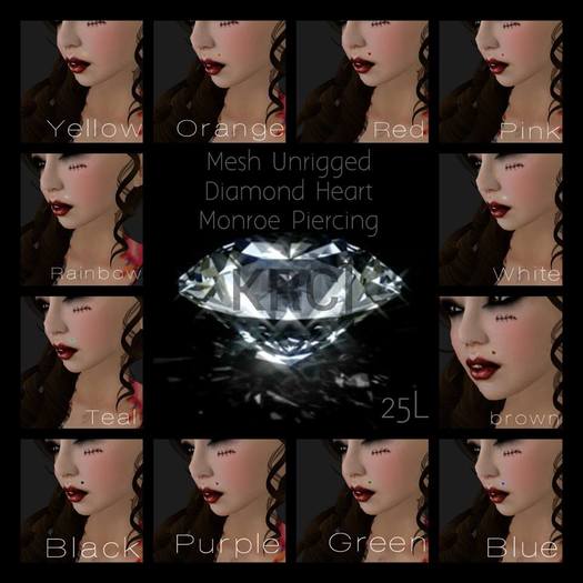 Second Life Marketplace - [KRC] Full Pack Unrigged Mesh Monroe Piercings