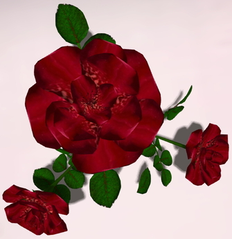 Second Life Marketplace - LW_ Rose Bush in Coffee Cup _ Flirtation Red