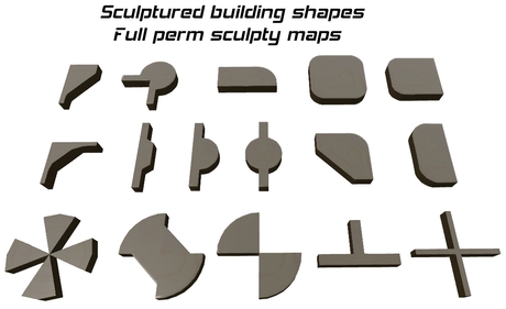 Second Life Marketplace - full perm sculptured building shapes