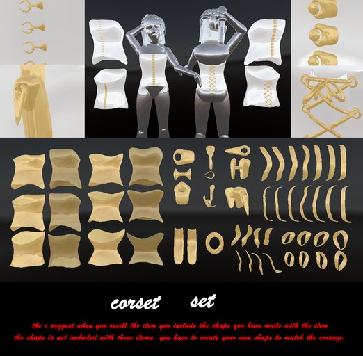 Second Life Marketplace - *Diesel Magic* corset sculpted maps