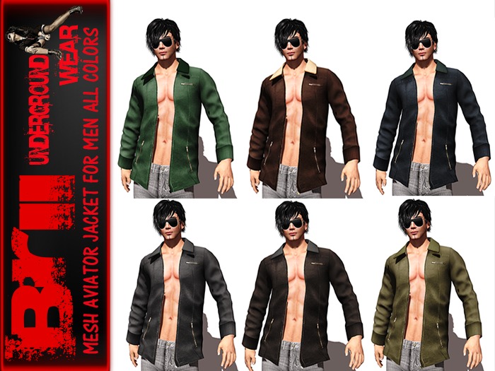 Second Life Marketplace - ** AVIATOR JACKET PACK 6 COLORS ** Brii ...