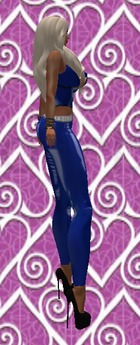 Second Life Marketplace - [LLD] Blue Vinyl Pants Outfit