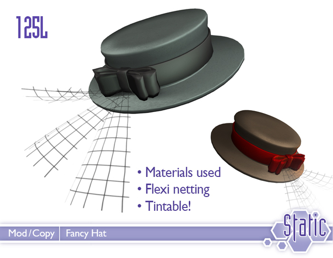 Second Life Marketplace - ::Static:: Fancy Hat