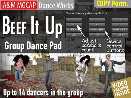 Second Life Marketplace - A&M: Group Dance - BEEF IT UP (Bento) (update)