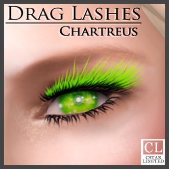 Second Life Marketplace - cStar Limited - Drag Lashes - Chartreuse