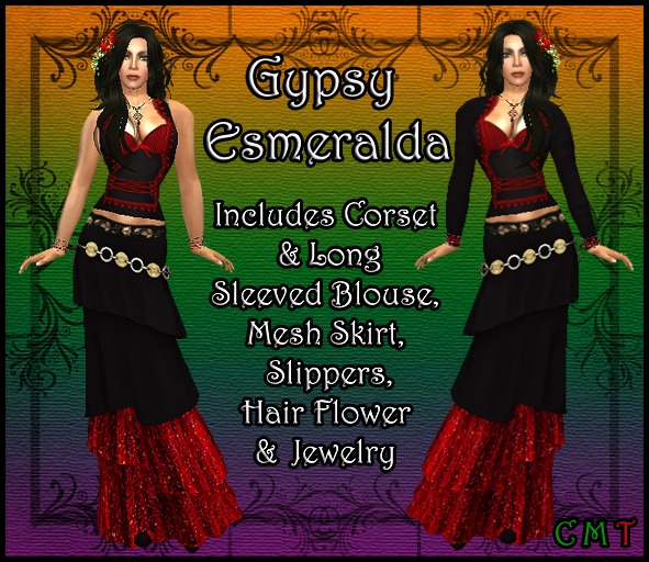 Second Life Marketplace - CLEARANCE - Gypsy Esmeralda Red