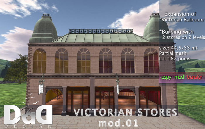Second Life Marketplace - Victorian Stores mod. 01 - expansion