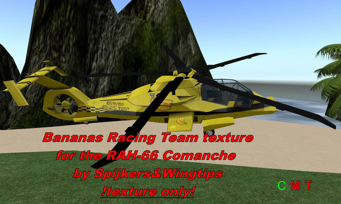 Second Life Marketplace - Bananas Racing texture for the RAH-66 Comanche