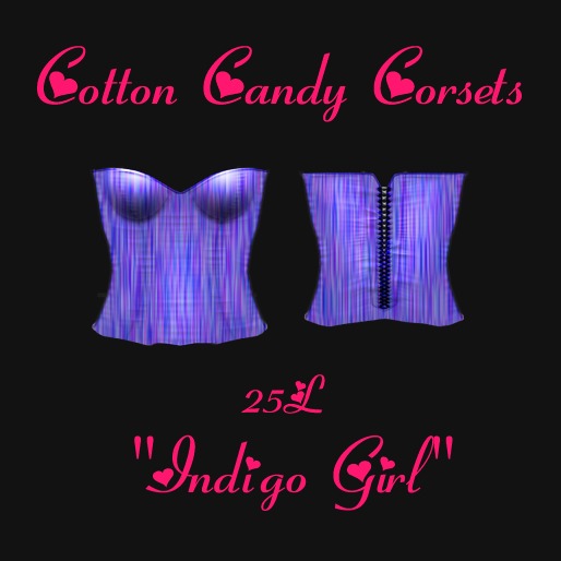 Second Life Marketplace - Cotton Candy Corsets ~ Indigo Girl