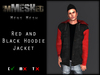 Second Life Marketplace - imMESHed - Red and Black Hoodie Jacket
