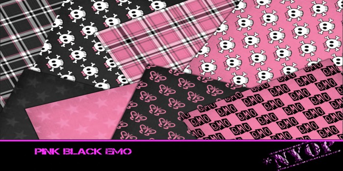 Second Life Marketplace - *NYOP* pink / black emo textures