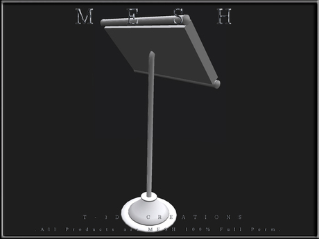 Second Life Marketplace - T-3D Creations [ Menu Stand ] Regular MESH ...