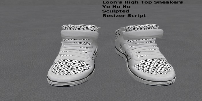 Second Life Marketplace - Loon's High Top Sneakers(Yo Ho Ho)