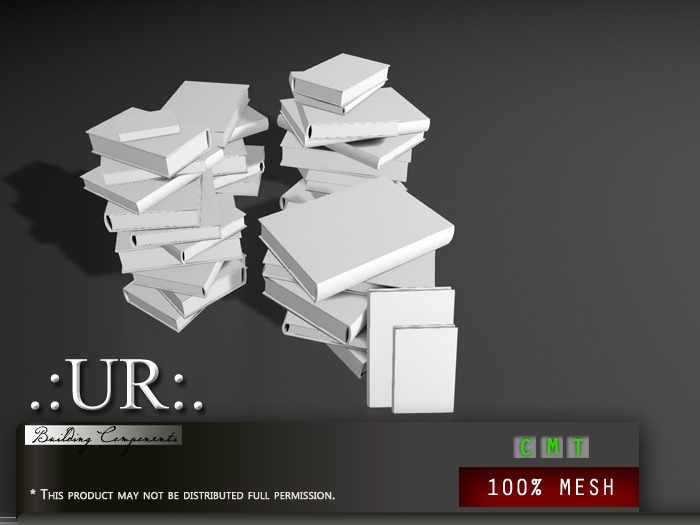 Second Life Marketplace - .:UR:. Book Set II (full perm mesh)