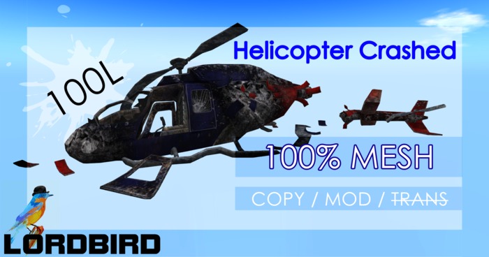 Second Life Marketplace - Helicopter Crashed ~ LORDBIRD