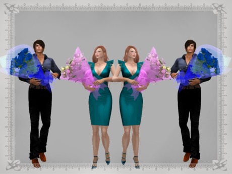 Second Life Marketplace - LDG-FULL PERM 195 Rose Bouquet Gift/4 parts ...