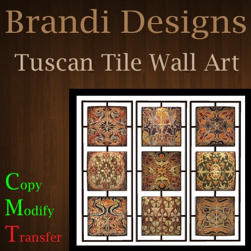 Second Life Marketplace - Brandi Designs - Tuscan Tile Wall Art