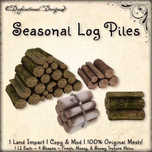 Second Life Marketplace - [DDD] Seasonal Log Piles