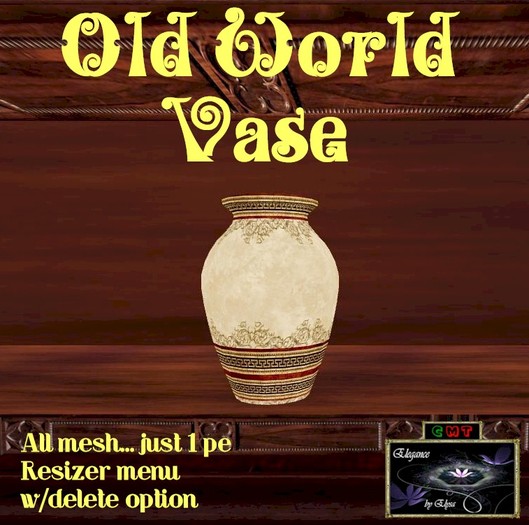Second Life Marketplace - *EbE* Old World Vase #5 (mesh)