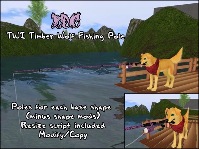 Second Life Marketplace - LDC - TWI Timber Wolf Fishing Pole