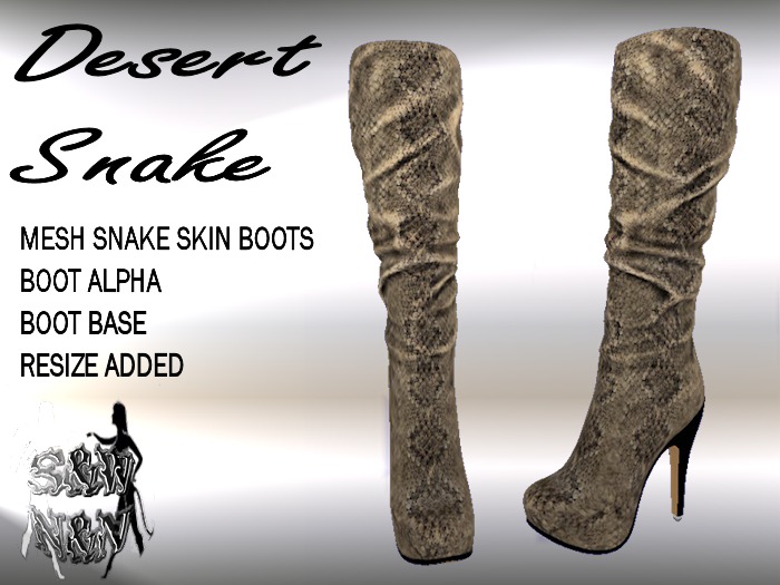 Second Life Marketplace - S&W DESERT SNAKE BOOTS