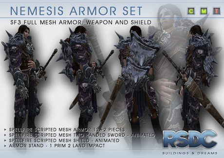 Second Life Marketplace - RSDC ARMOURY - NEMESIS ARMOR - SPELLFIRE III