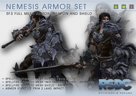 Second Life Marketplace - RSDC ARMOURY - NEMESIS ARMOR - SPELLFIRE III