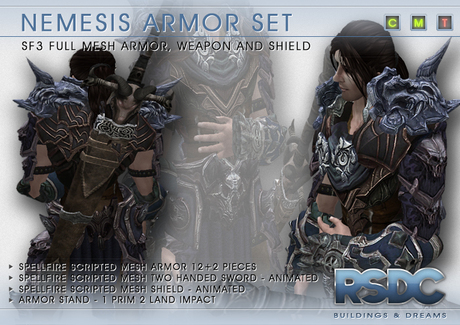 Second Life Marketplace - RSDC ARMOURY - NEMESIS ARMOR - SPELLFIRE III