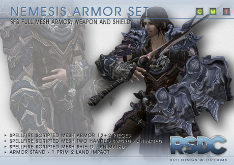 Second Life Marketplace - RSDC ARMOURY - NEMESIS ARMOR - SPELLFIRE III