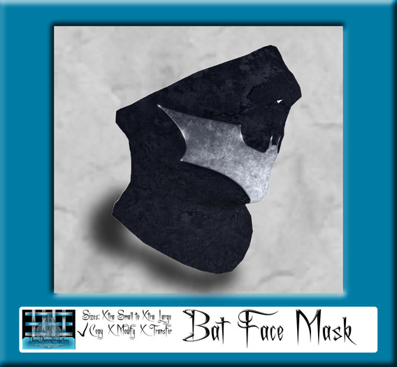 Second Life Marketplace - Bat Face Mask