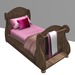 Second Life Marketplace - Baby Girl Toddler's Pink Mesh Bed w knitted ...