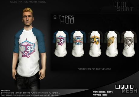 Second Life Marketplace - " Cool Shirt " : 5 Types Champ