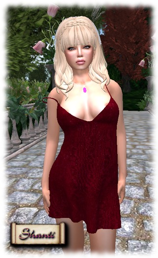 Second Life Marketplace - Shanti Boho Red Lil' Sexy Dress MESH v1.2gb