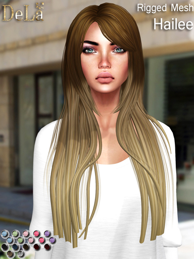 Second Life Marketplace - =DeLa*= Mesh Hair "Hailee" Colors