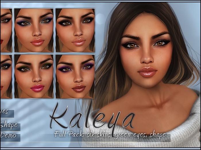 Second Life Marketplace - (TAS) Kaleya DEMO - skins, shape, eyes!
